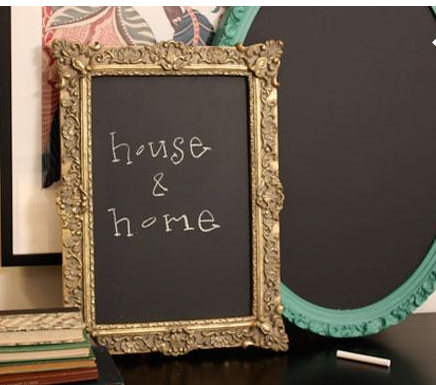 up in the clouds: vintage chalkboard frames