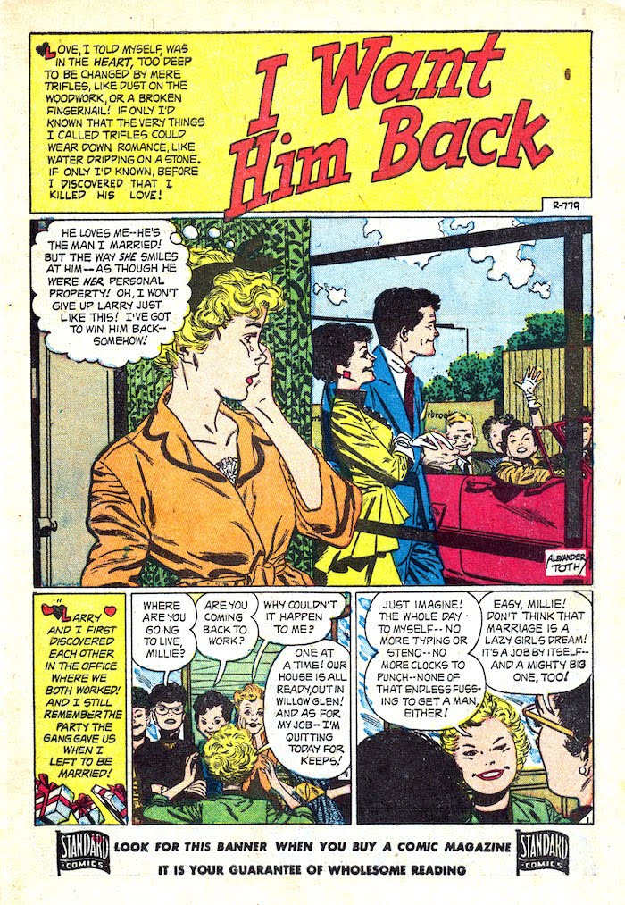 Intimate Love #22 - Alex Toth art - Pencil Ink