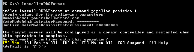 Powershell and more! : Installing your Active Directory Forest