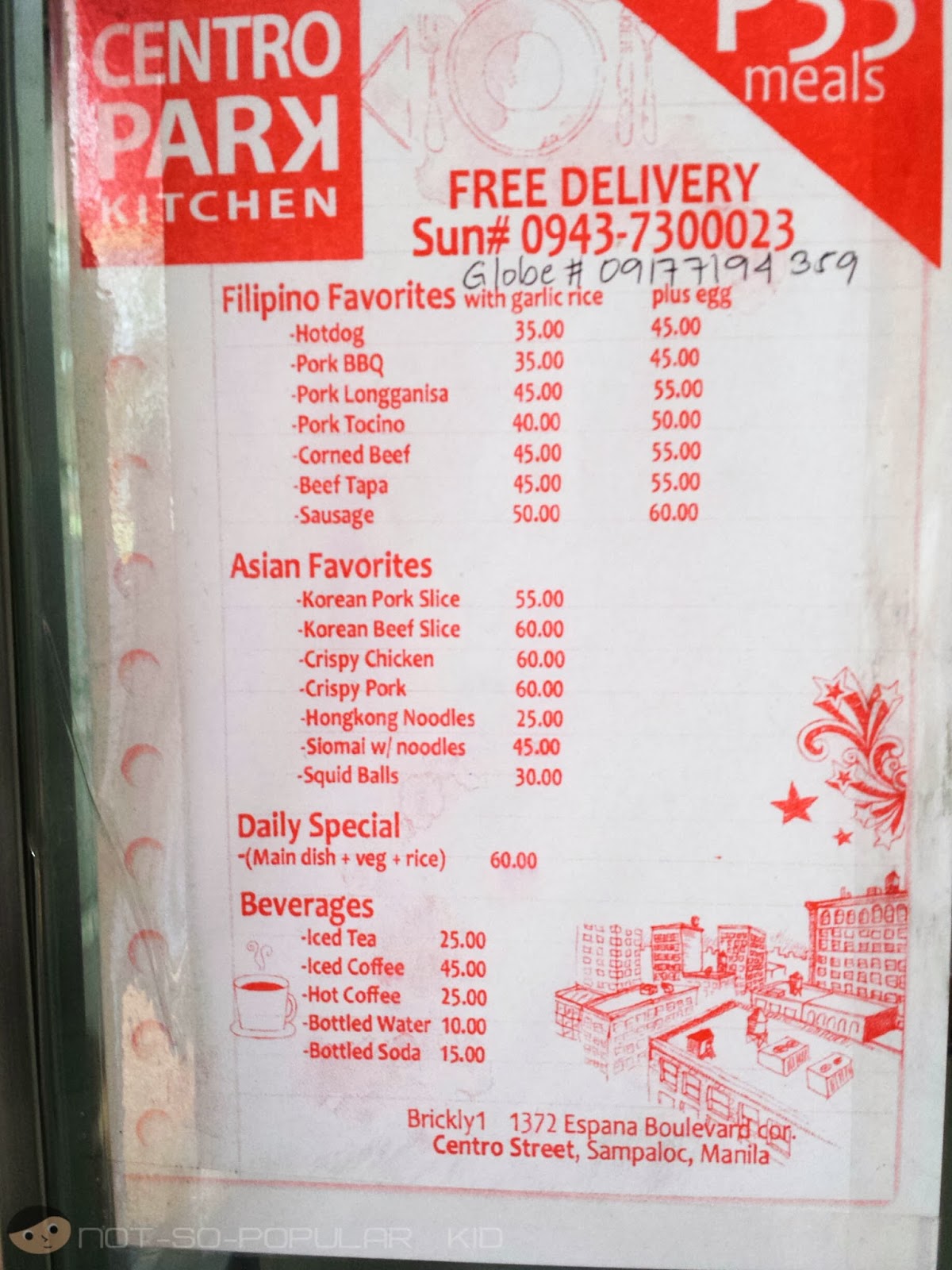 CENTRO PARK KITCHEN near UST brings you P35+ meals! - A Not-So-Popular ...