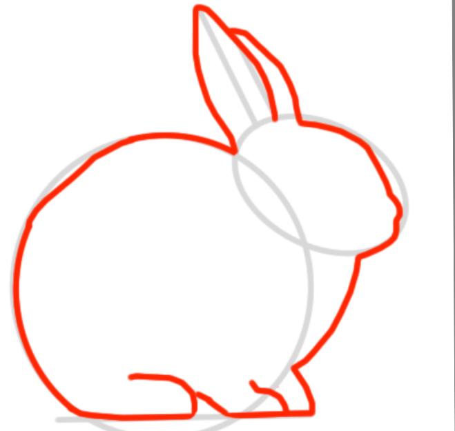 Art master: Cute Bunny, Side view, Step to Step, Tutorial