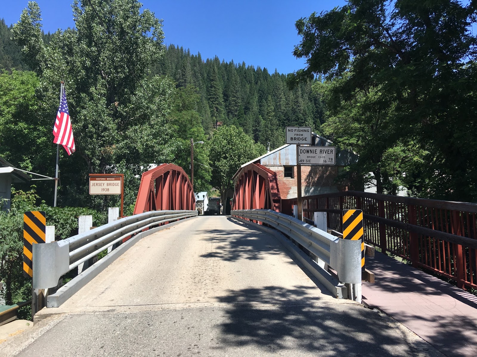 The alignment history of California State Route 49 in Downieville
