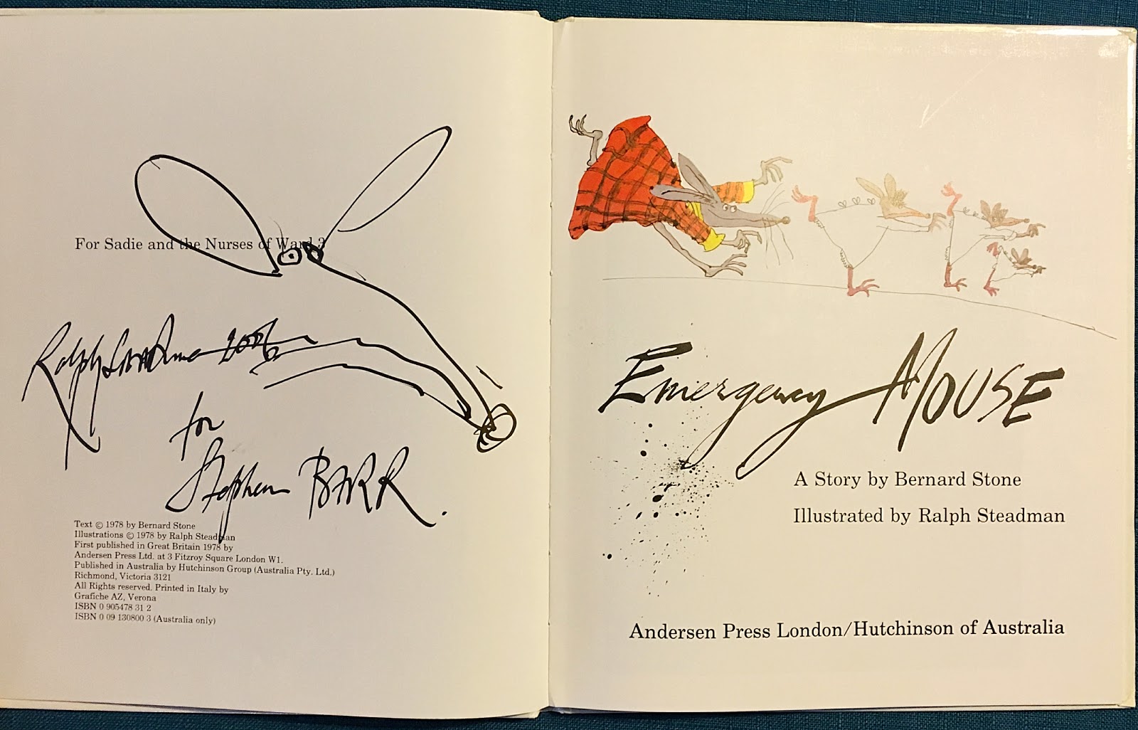 Attempted Bloggery: Emergency Mouse Signed by Ralph Steadman