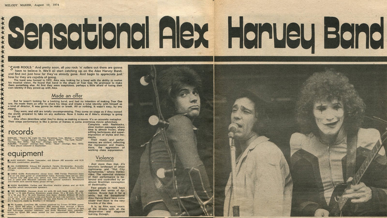 DAVID'S ROCK SCRAPBOOK: The Sensational Alex Harvey Band