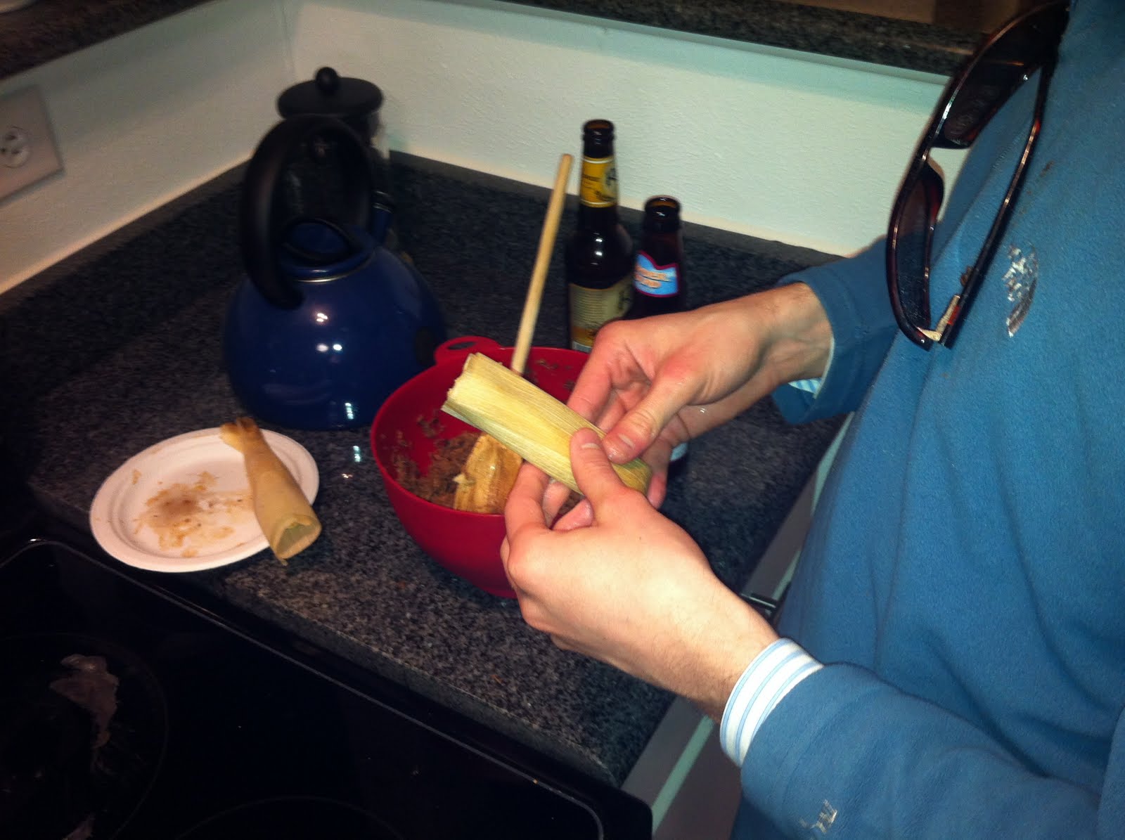 El Smokeador y Smokehopper: Tamales of the Candy Cane Brisket Variety