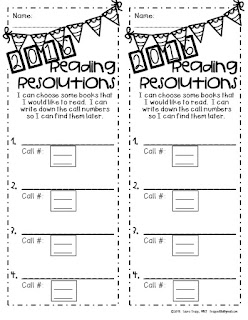 Classroom Freebies Too: New Year Reading Resolutions Bookmarks