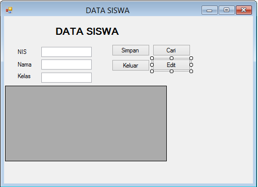 Aplikasi Simpan, Edit, Cari, Hapus Menggunakan Visual Basic 2010 | Code Program