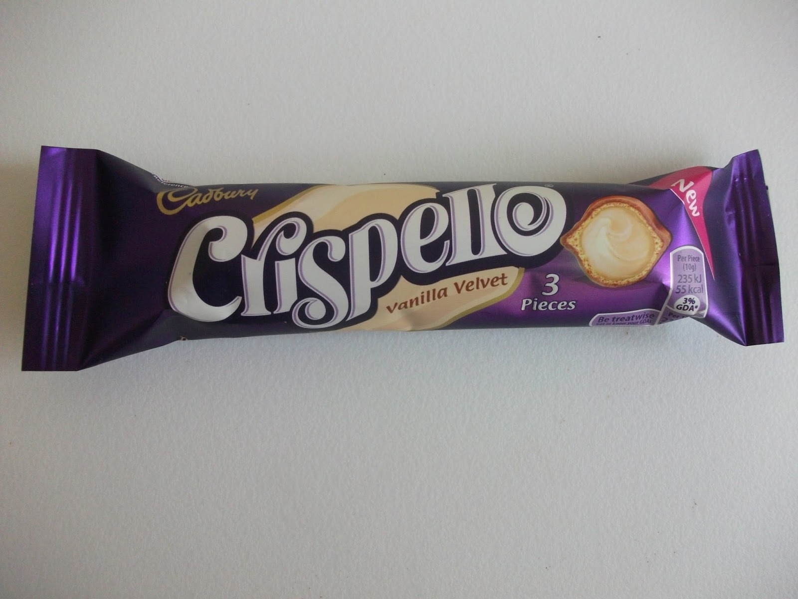 New! Cadbury Crispello Vanilla Velvet