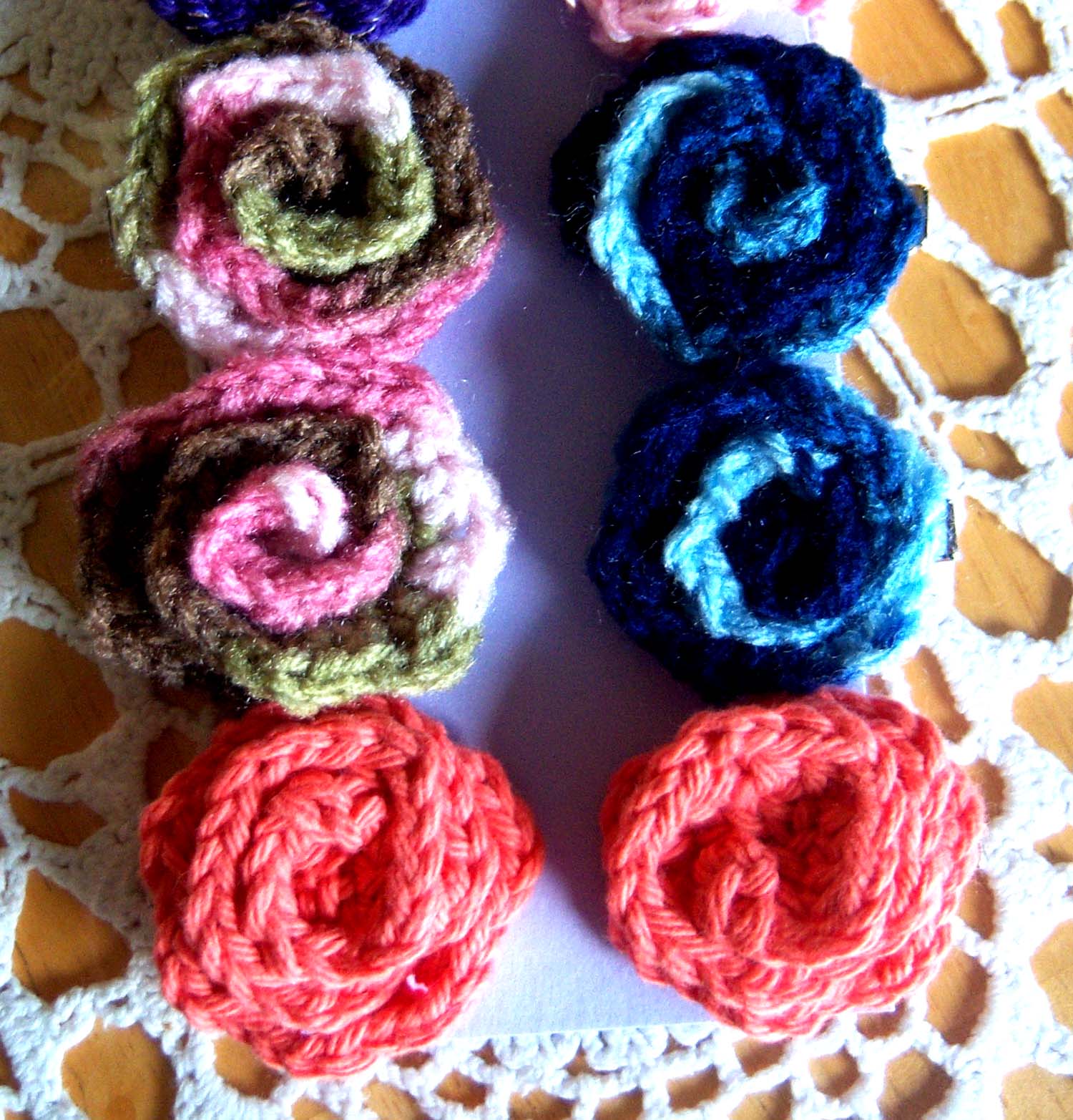 Shoregirl's Creations: Crocheted Barrettes