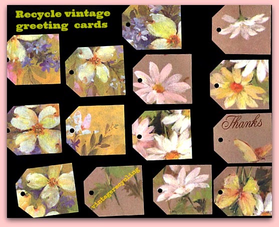 vintage recycling: recycle old greeting cards into beautiful tags and ...