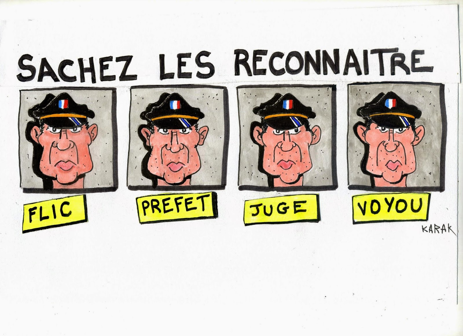 LES MEILLEURS DESSINS DE KARAK: Salut les flics