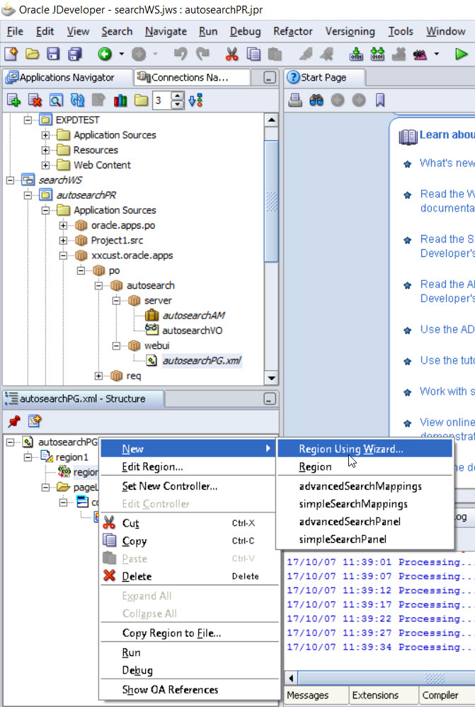 Oracle Application Framework: Result Based Search in OAF