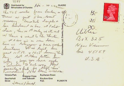 Uibles: A Family Blog: 1984 Scotland Postcards -July 21,23