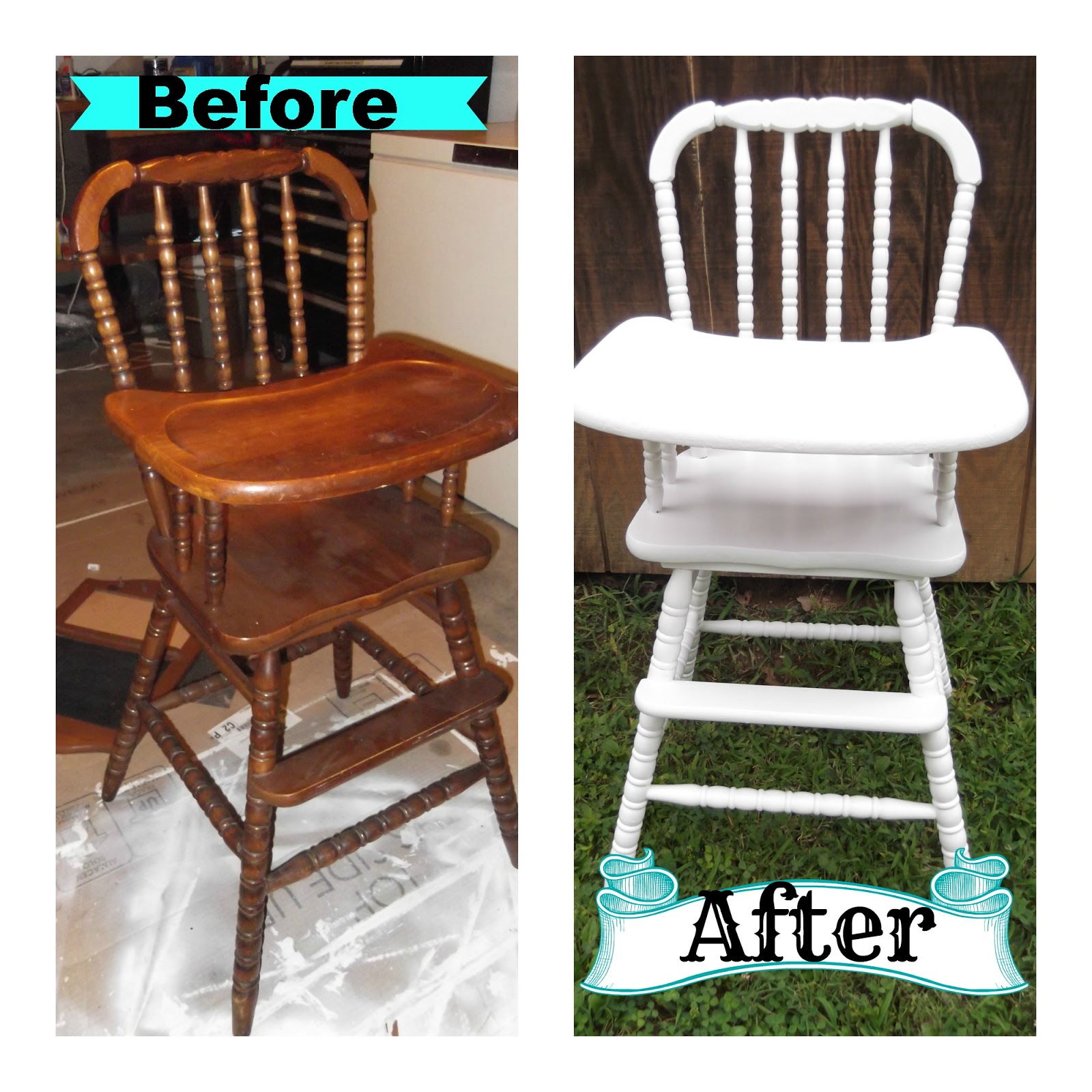 Thrifty 31 Blog: Vintage Highchair Makeover