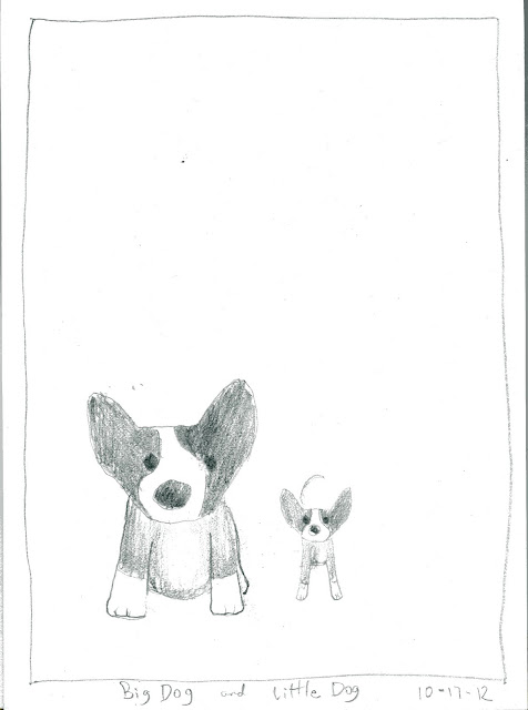 Lois's Art Blog: Big Dog and Little Dog