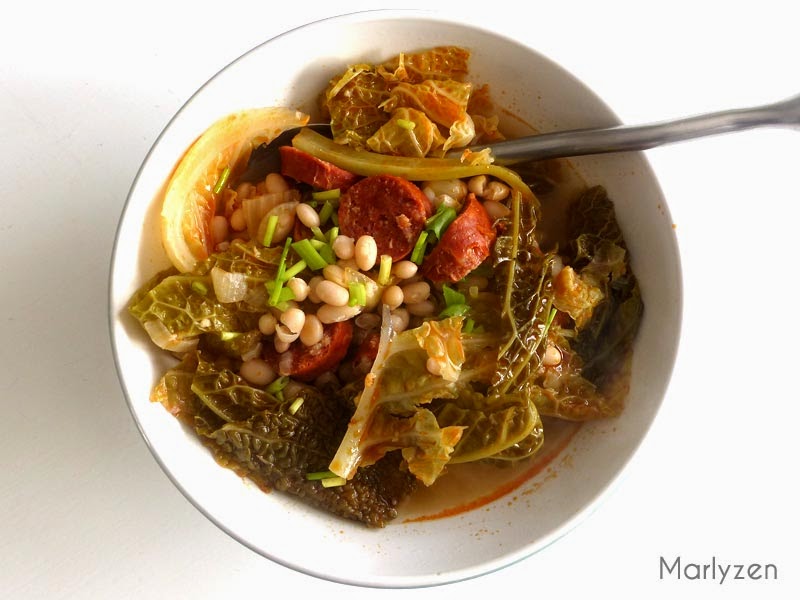Soupe au chou frisé, haricots et chorizo | Marlyzen, cuisine revisitée