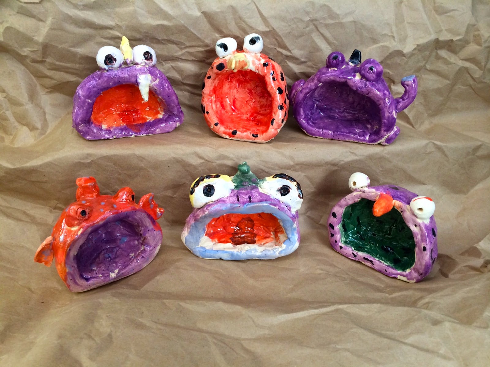 that artist woman: Clay Spoon Monsters