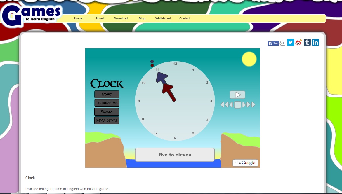 Miguel's Schoolbag: Telling the time!