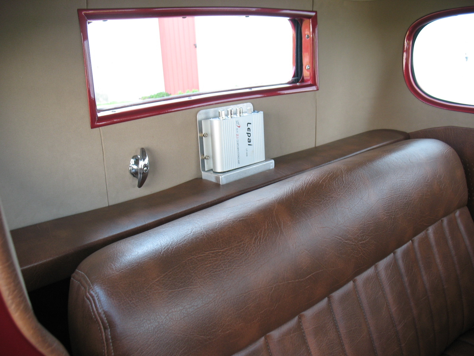 VAPHEAD: Tom's hot rod coupe , interior done.