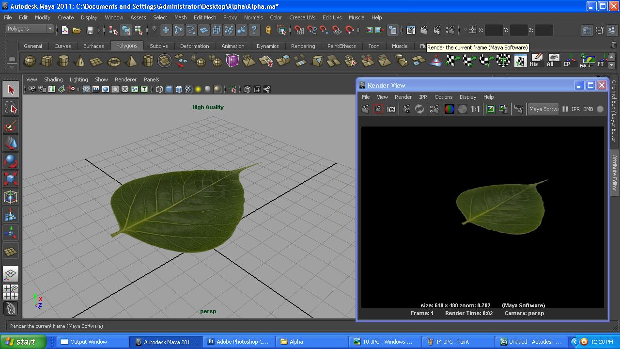 3d tutorials: Using Alpha in Maya