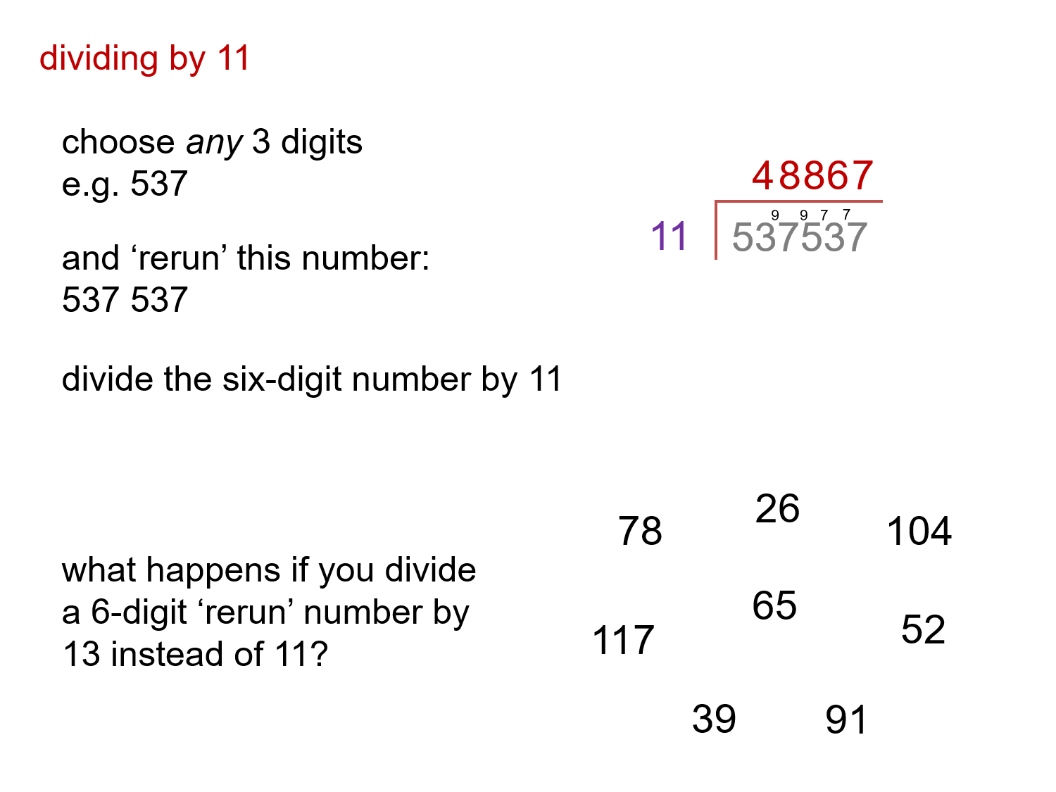 MEDIAN Don Steward mathematics teaching: rerun numbers