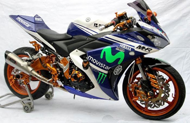 5 Cara Modifikasi MOTOR Yamaha R25 Mirip yamaha YZR-M1 motoGP ...