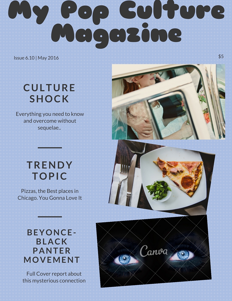 Gitte's Pop Culture: Magazine Cover - New visual project