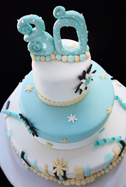 Cakes by Setia: 3-tiered 30th Birthday Cake