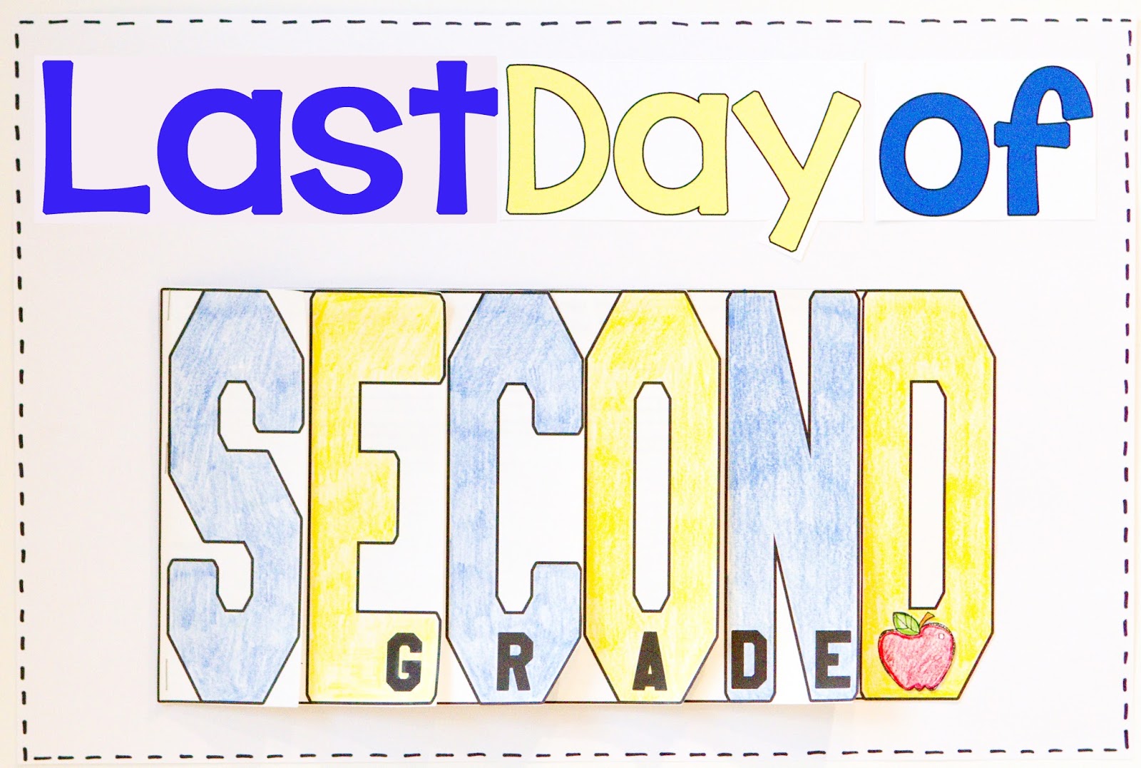 Simply Skilled in Second: Writing Keepsake - First Day & Last Day of School