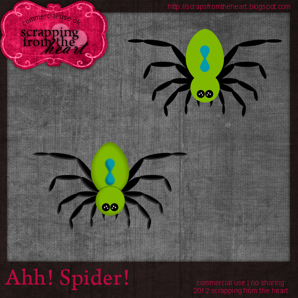 scrappingfromtheheart: Ahh! Spider! CU Template
