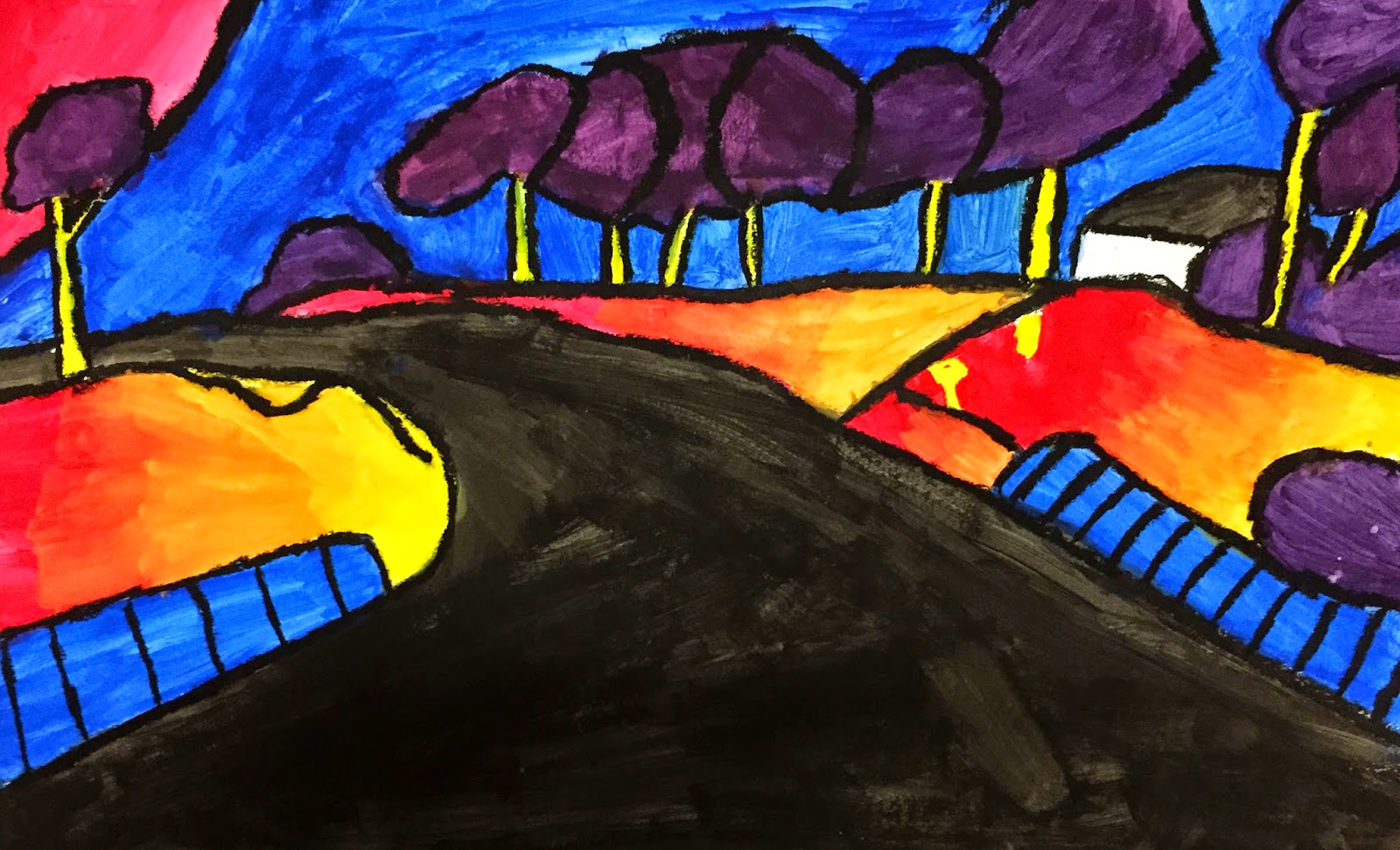 The Wheeler Art Blog: 6th Grade Abstract Landscapes