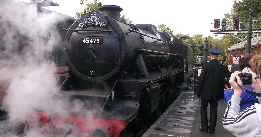 Steam Memories: Black Five 45428 'Eric Treacy' at Pickering on the NYMR