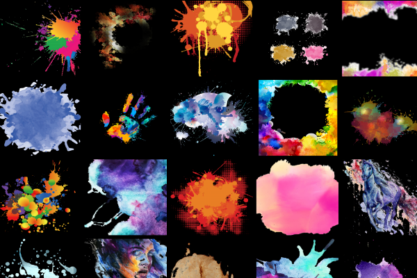 Mentahan splash water collor