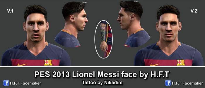 SANTARA PES: PES 2013 Messi face & new hairstyle by H.F.T