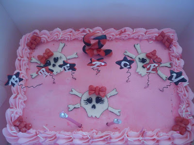 Pinky Promise Cakes: pink skull cake