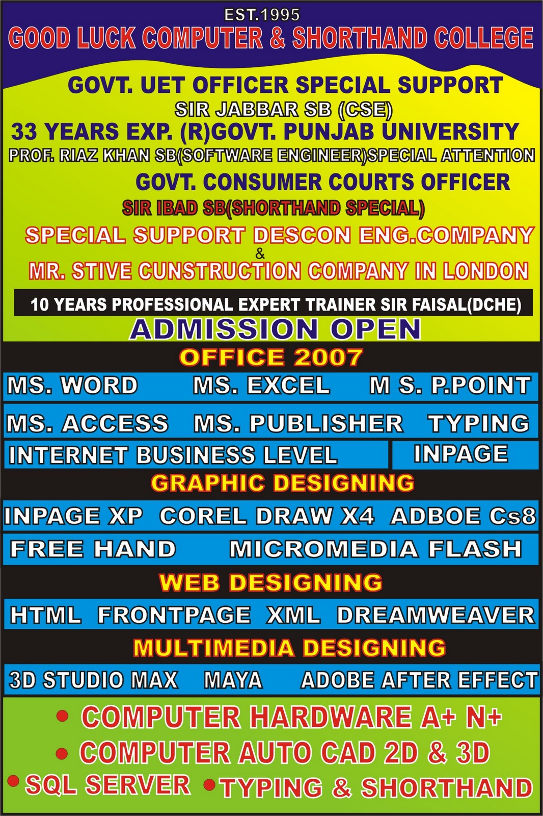 GOOD LUCK COMPUTER & SHORTHAND COLLEGE