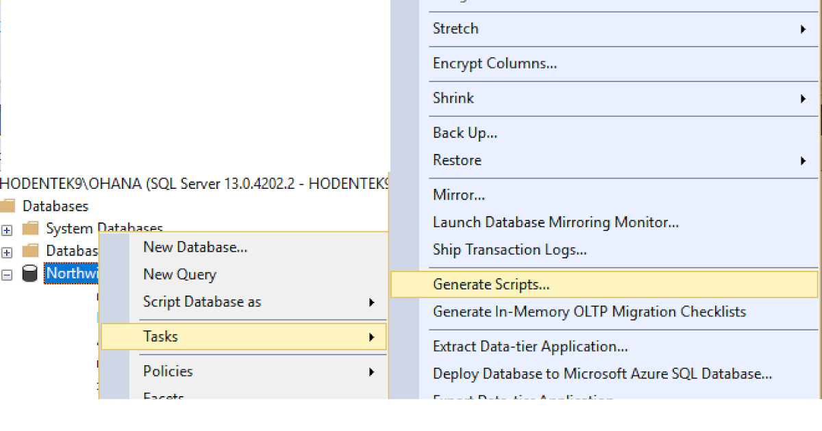 Hodentek: mssql-scripts is a multi-platform tool to script database objects
