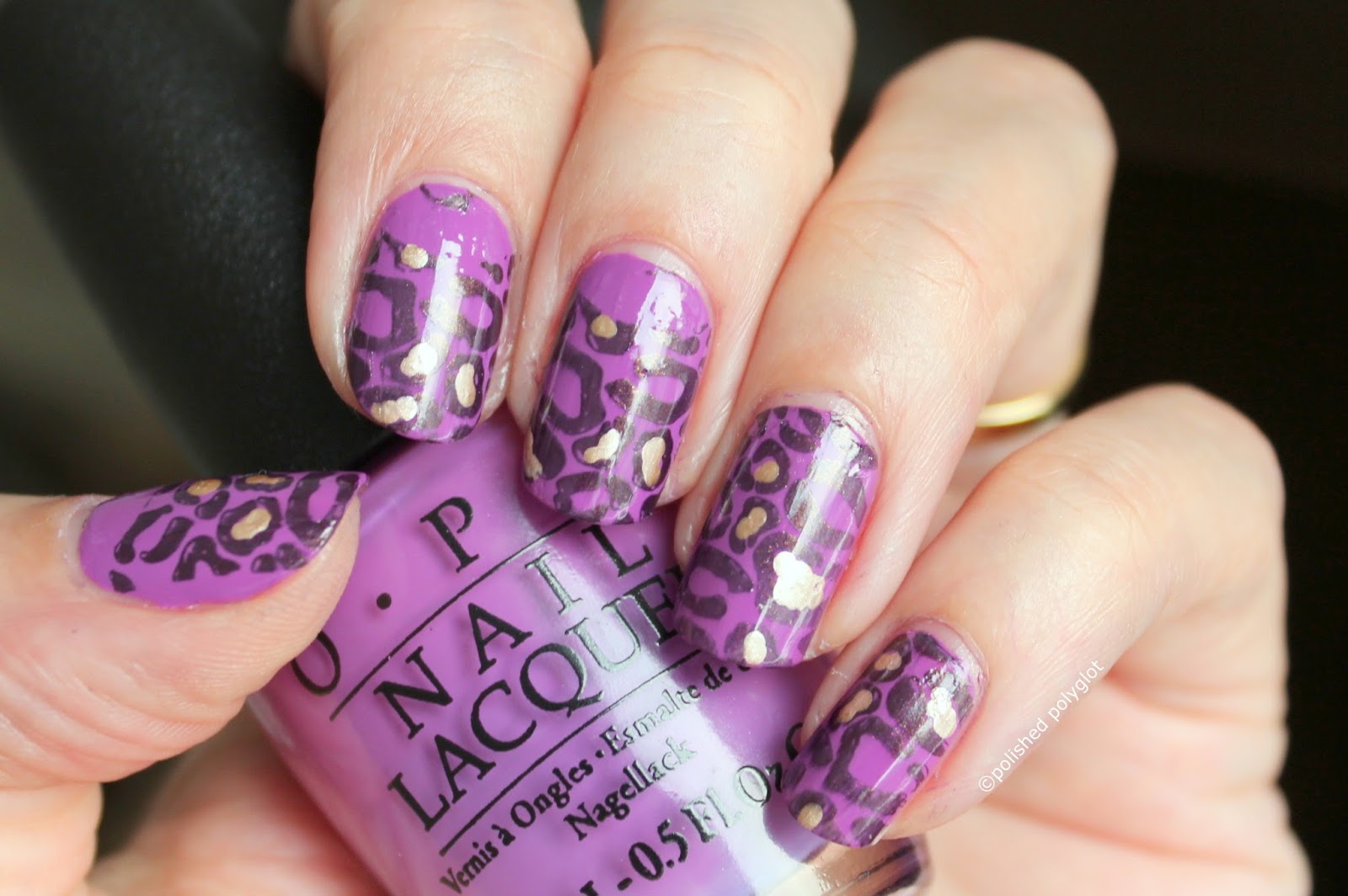 NOTD | Violet leopard print manicure / Polished Polyglot