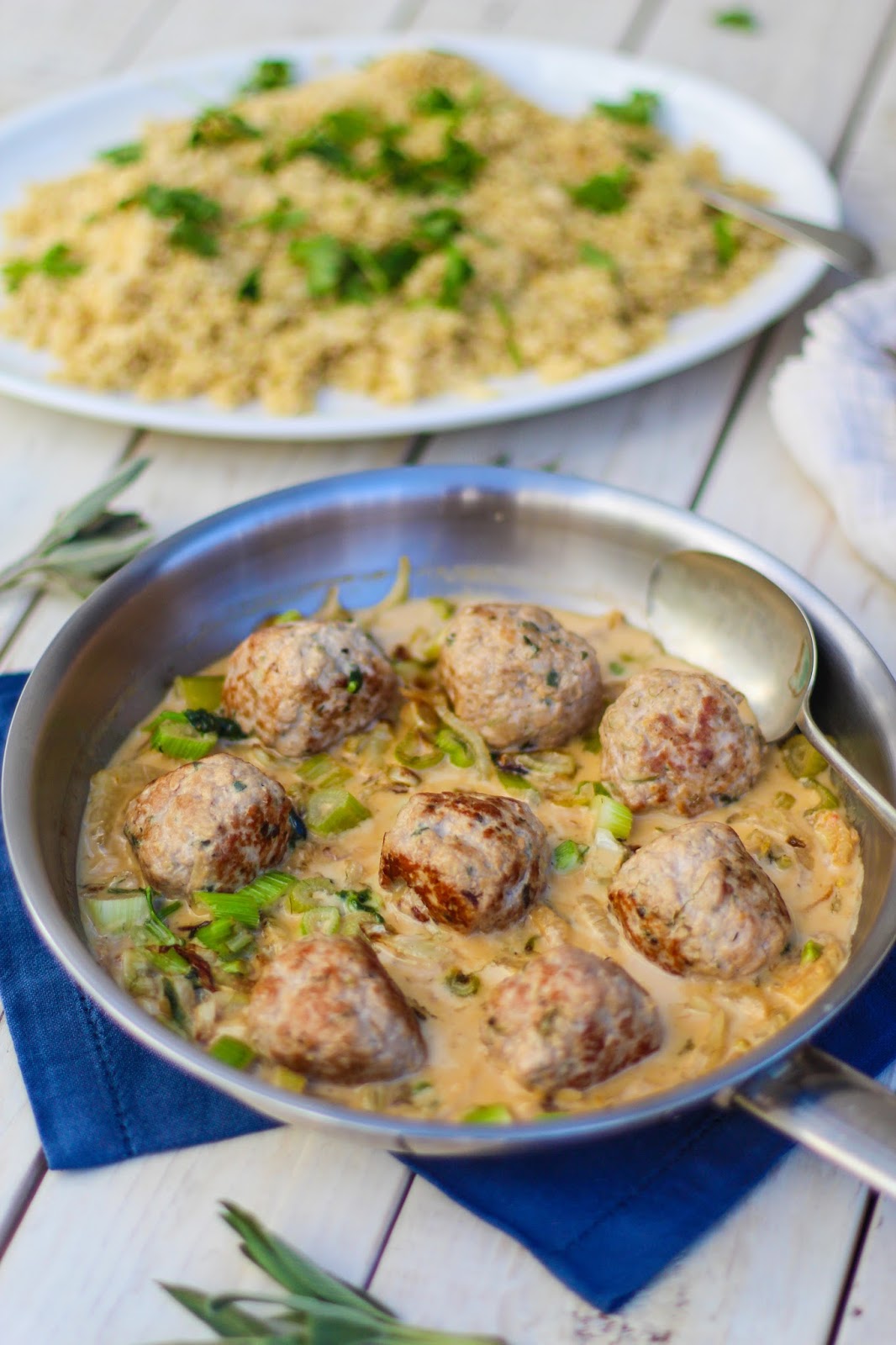 UndomestiKATEd: Pork Meatballs in a Wine, Cream and Fennel Sauce