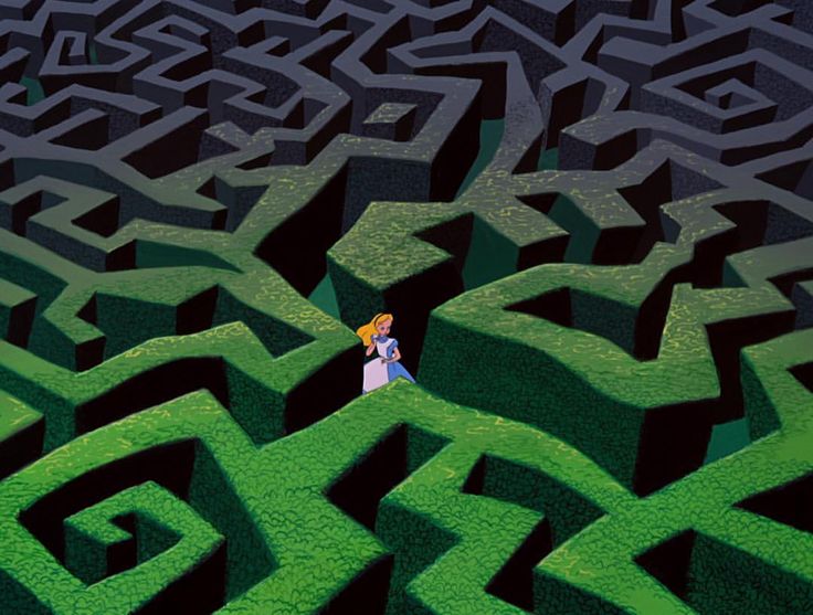 alicenations: Three Alice in Wonderland Mazes