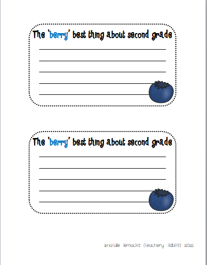 Teachery Tidbits: The 'Berry' Best Year