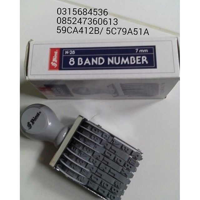 stempel shiny : Stempel angka 7mm 8digit