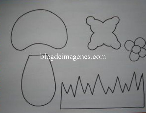 Manualidades, hacer una seta, con moldes - Blog de imágenes