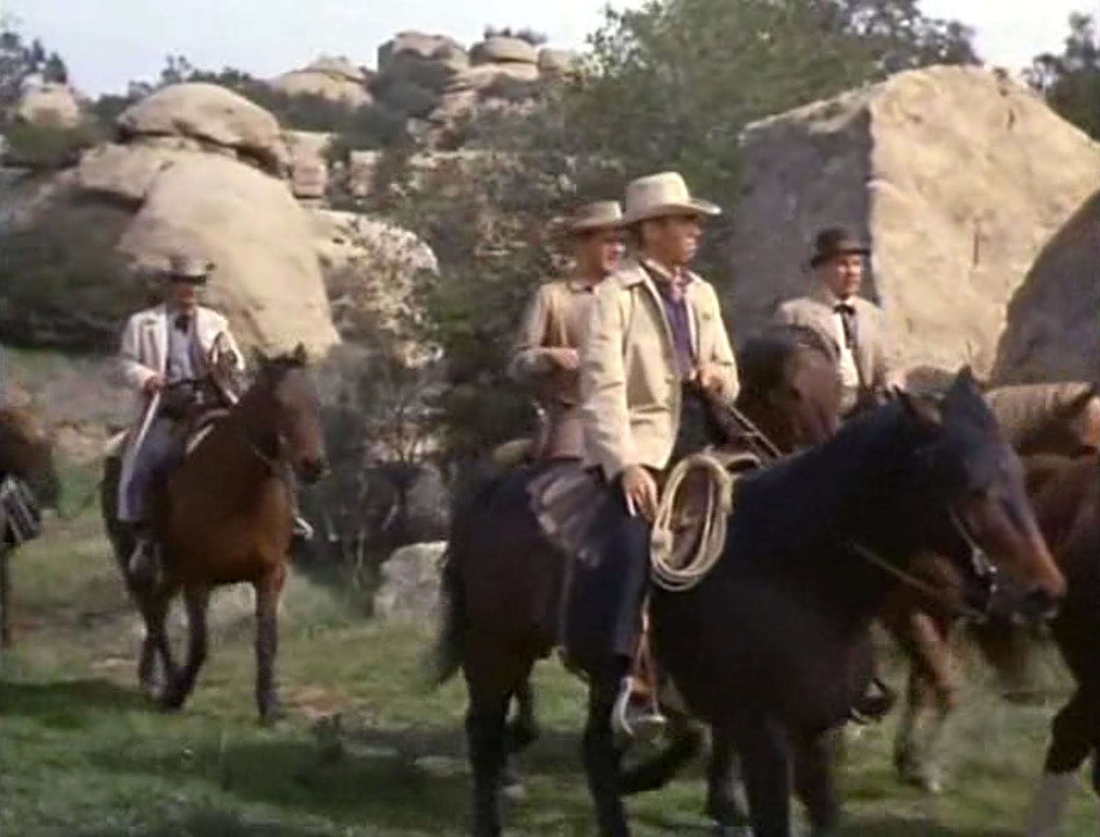 Iverson Movie Ranch: James Coburn roams the Iverson Ranch on "Bonanza"