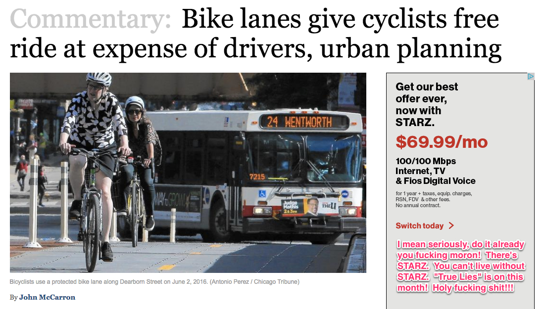 Bike Snob NYC: Bike Lanes are Destroying America