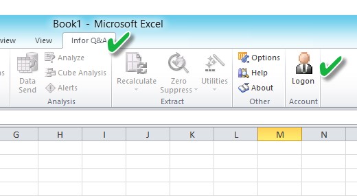 Free SunSystems Tutorial: How to Enabling the Infor Q&A or Add-Ins in Excel