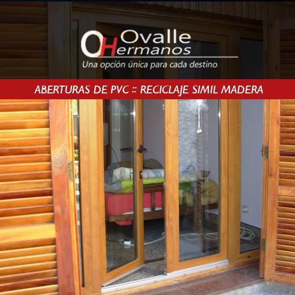 Aberturas de PVC, Ovalle Hnos.: ABERTURA DE PVC, SIMIL MADERA.