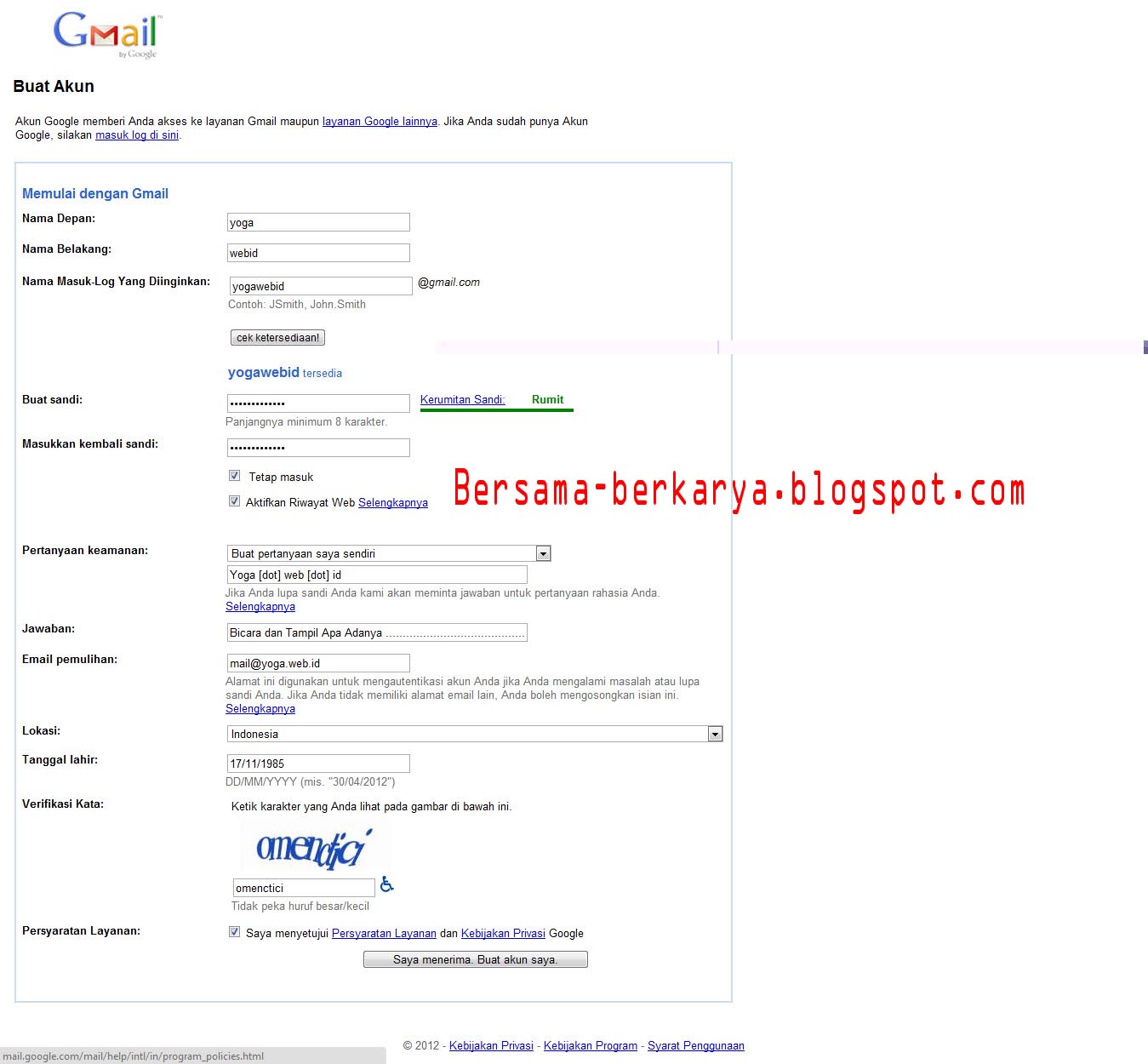 Cara Membuat | Daftar Email Gmail - Google Mail