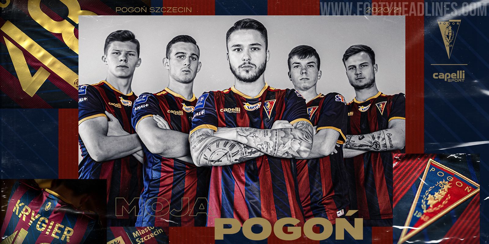 Pogoń Szczecin 20-21 Home Kit Revealed - Not Yet Available Due to ...