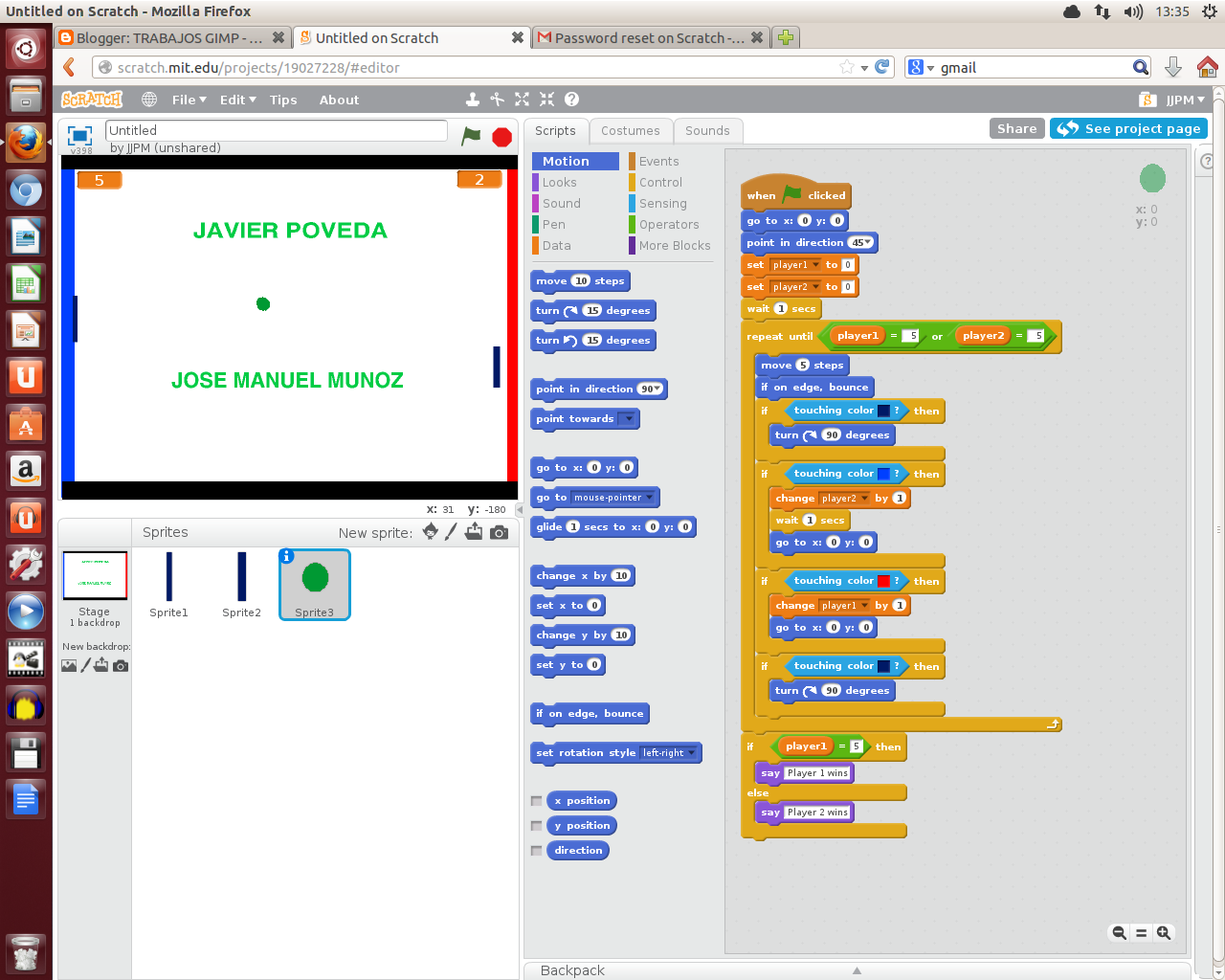 TRABAJO INFORMÁTICA JOSÉ MANUEL: proyectos con scratch